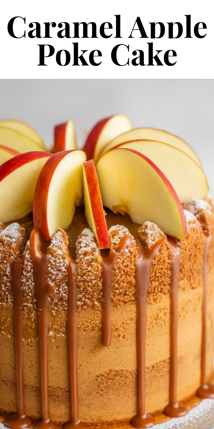 Caramel Apple Poke Cake