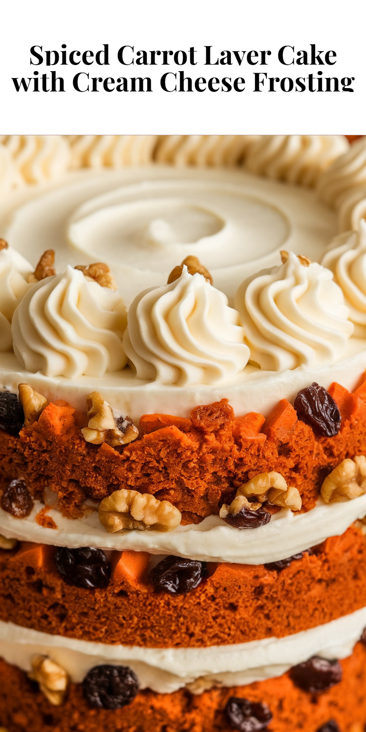 Spiced Carrot Layer Cake with Cream Cheese Frosting