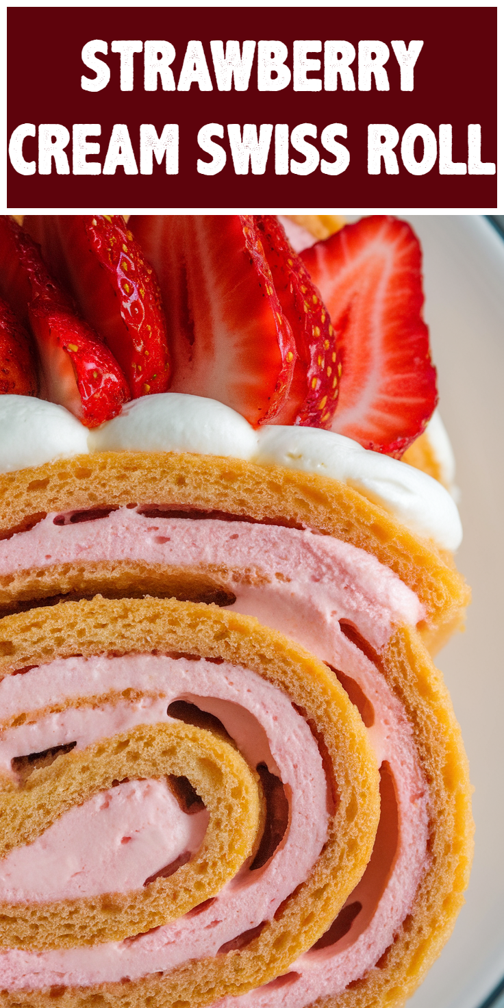 Strawberry Cream Swiss Roll