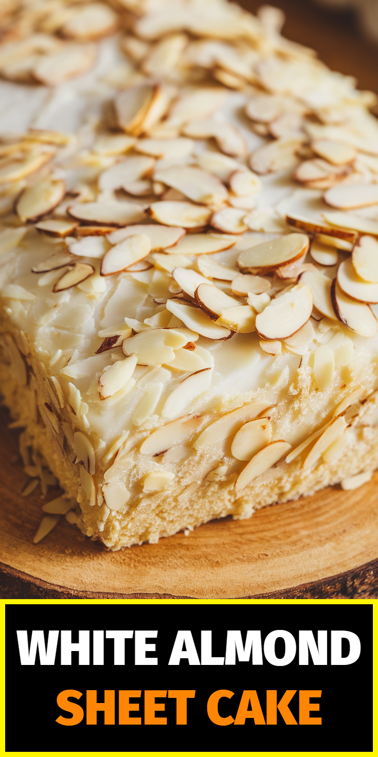 White Almond Sheet Cake