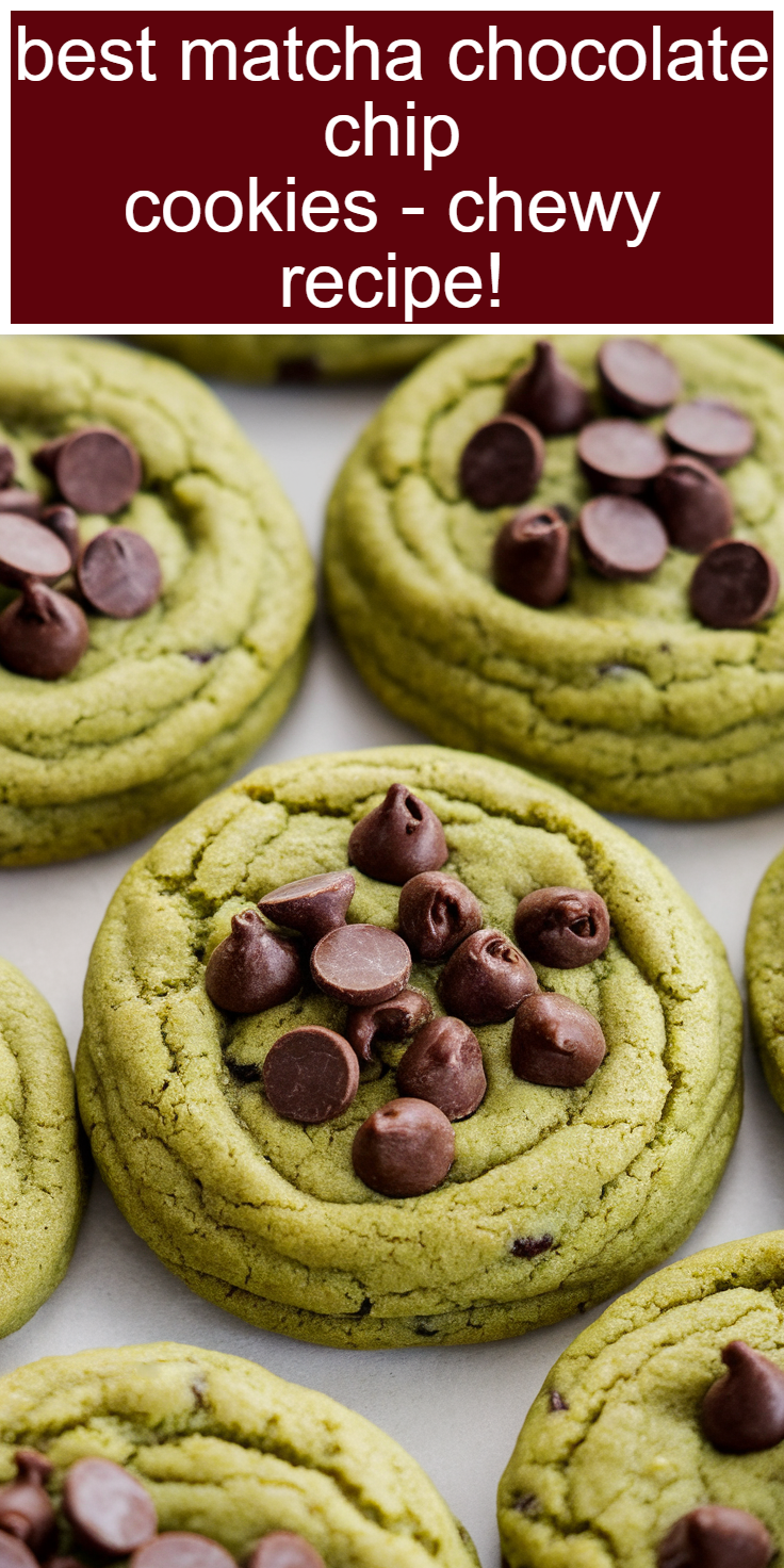 Best Matcha Chocolate Chip Cookies - Chewy Recipe!