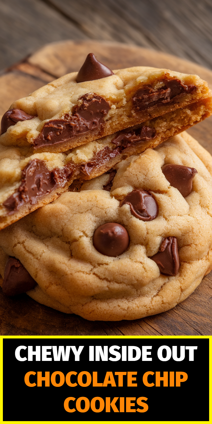 Chewy Inside Out Chocolate Chip Cookies